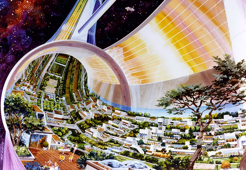 SF ea khale e sebetsa e behiloe ho Futuristic Space Habitats